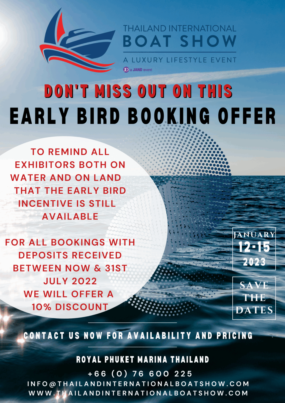 Early Bird Booking Incentive for Thailand International Boat Show A ...